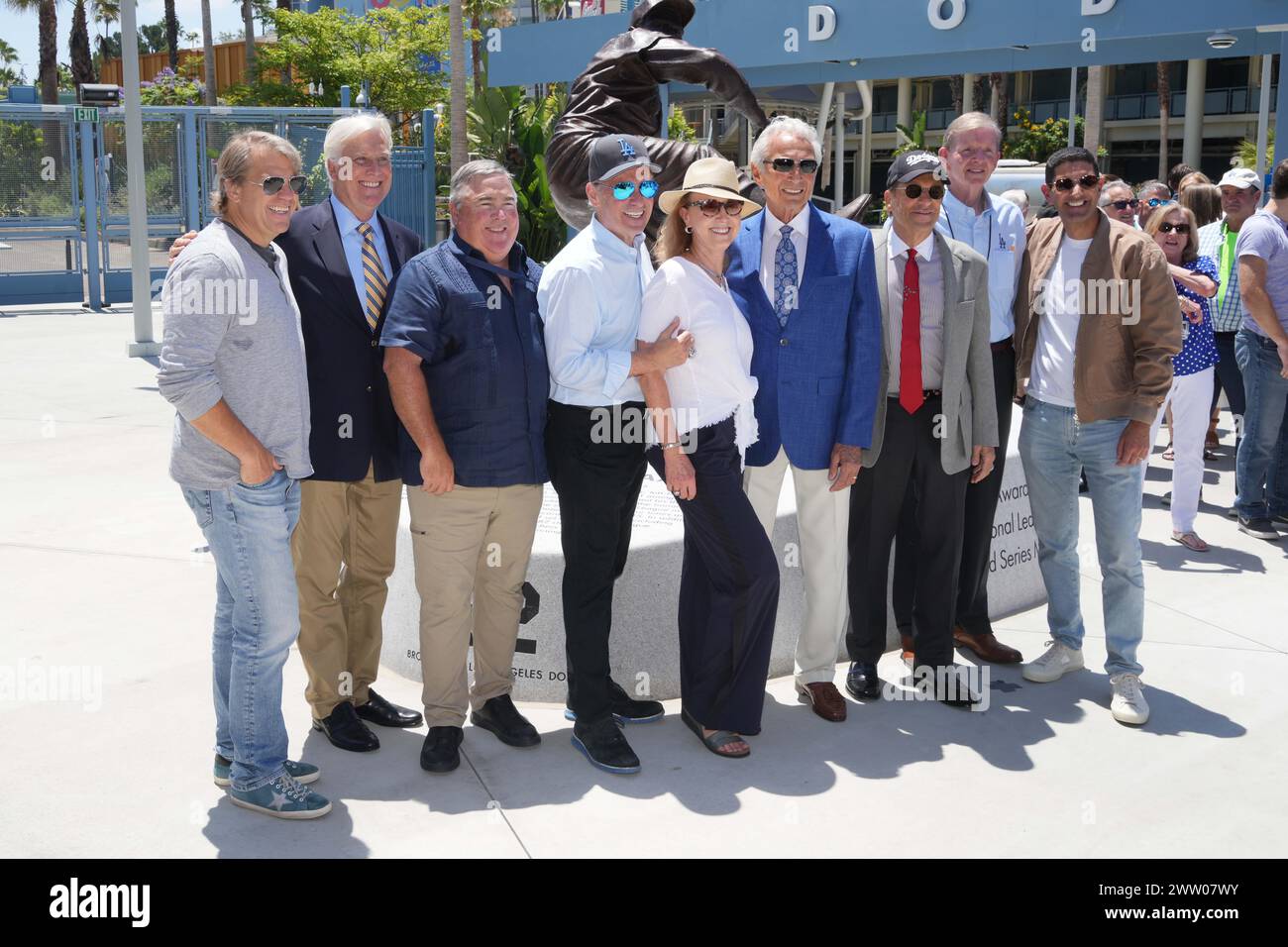 Los Angeles Dodgers owners Todd Boehly, Mark Walters, (Bobby Patton ...