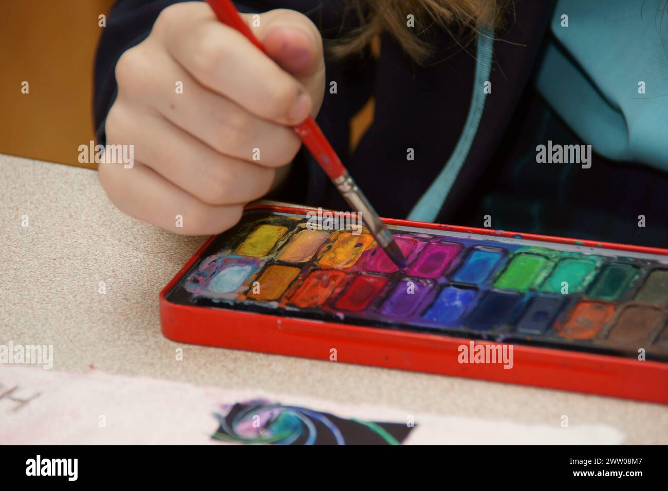 A study of school lessons in pictures Stock Photo - Alamy