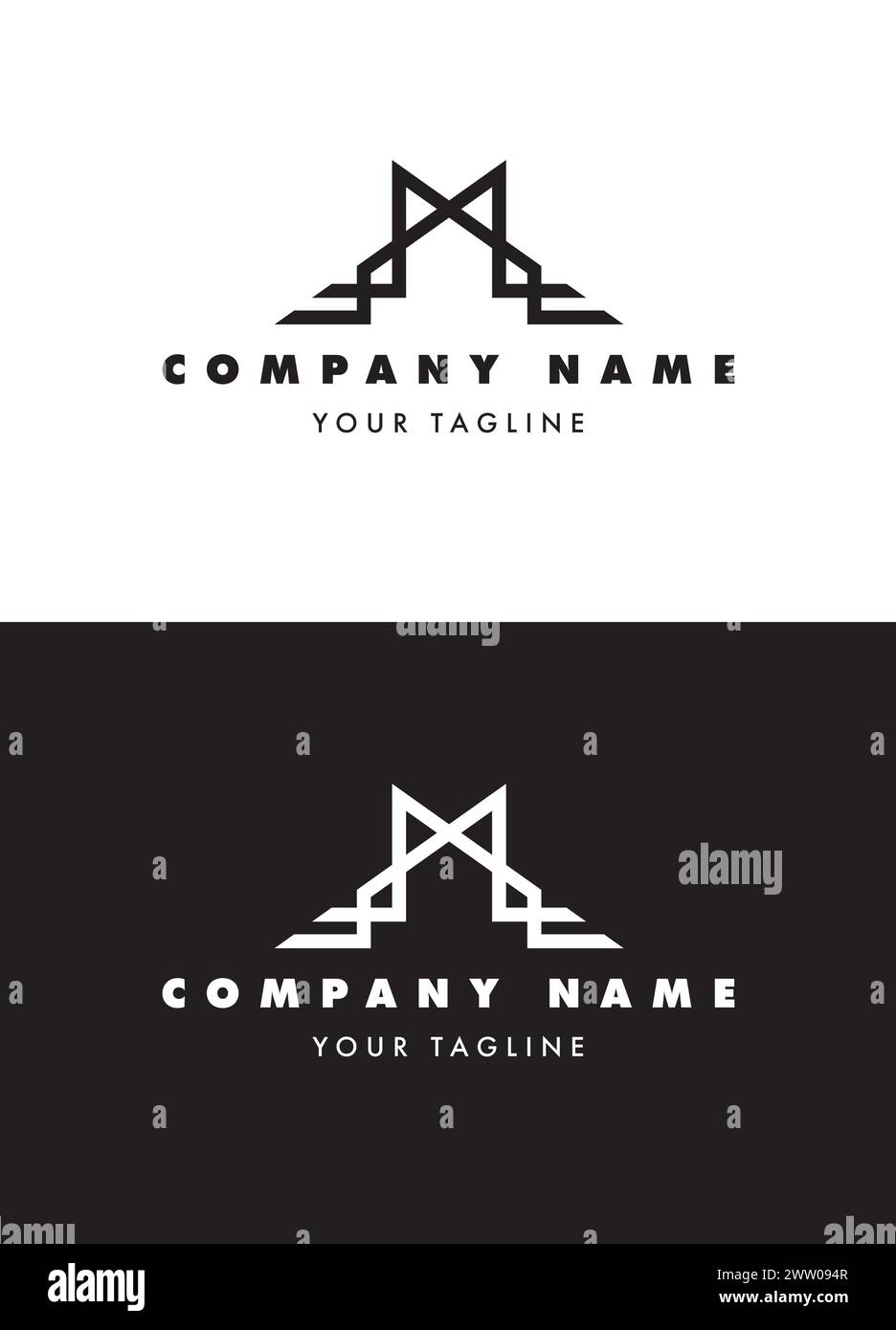 Dynamic and bold real estate, construction or other company vector logo ...