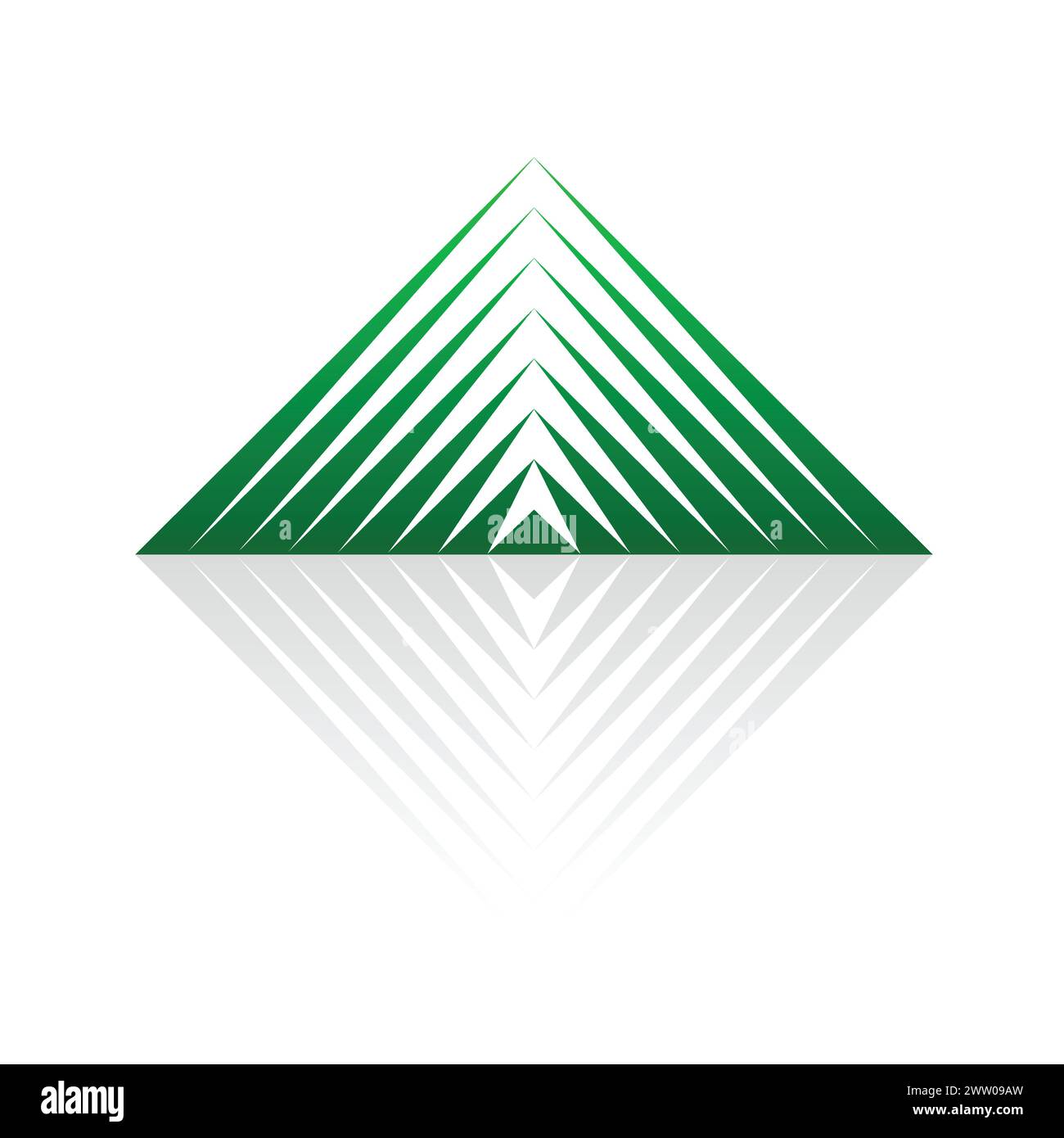 Dynamic, Powerful and Upward LIfting Futuristic Pyramid Vector Icon ...