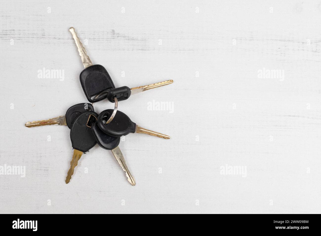 Bunch of car keys on a ring with room for copy Stock Photo - Alamy