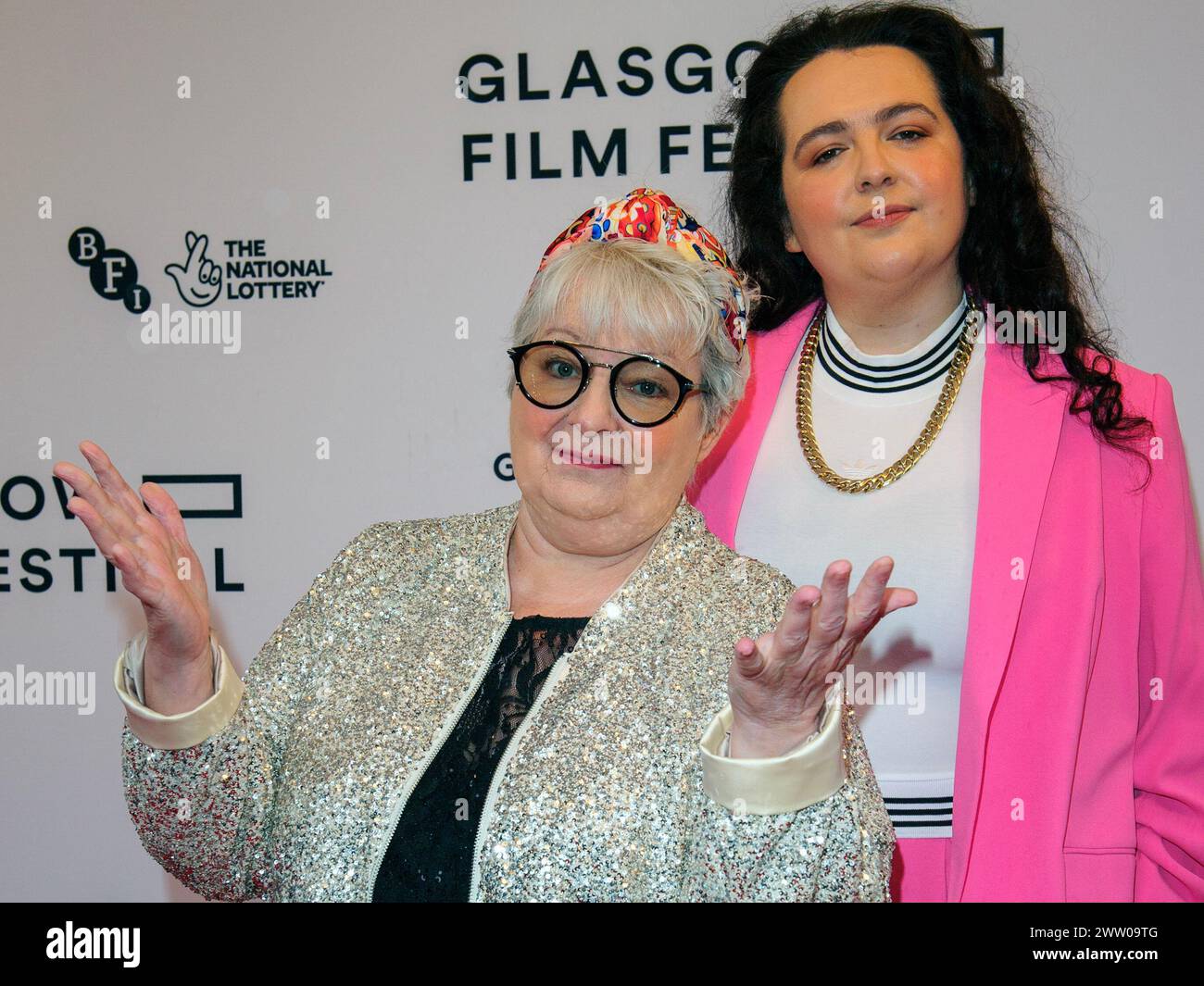 Glasgow, Scotland, UK. 10th March, 2024. Comedians, Janey Godley and ...