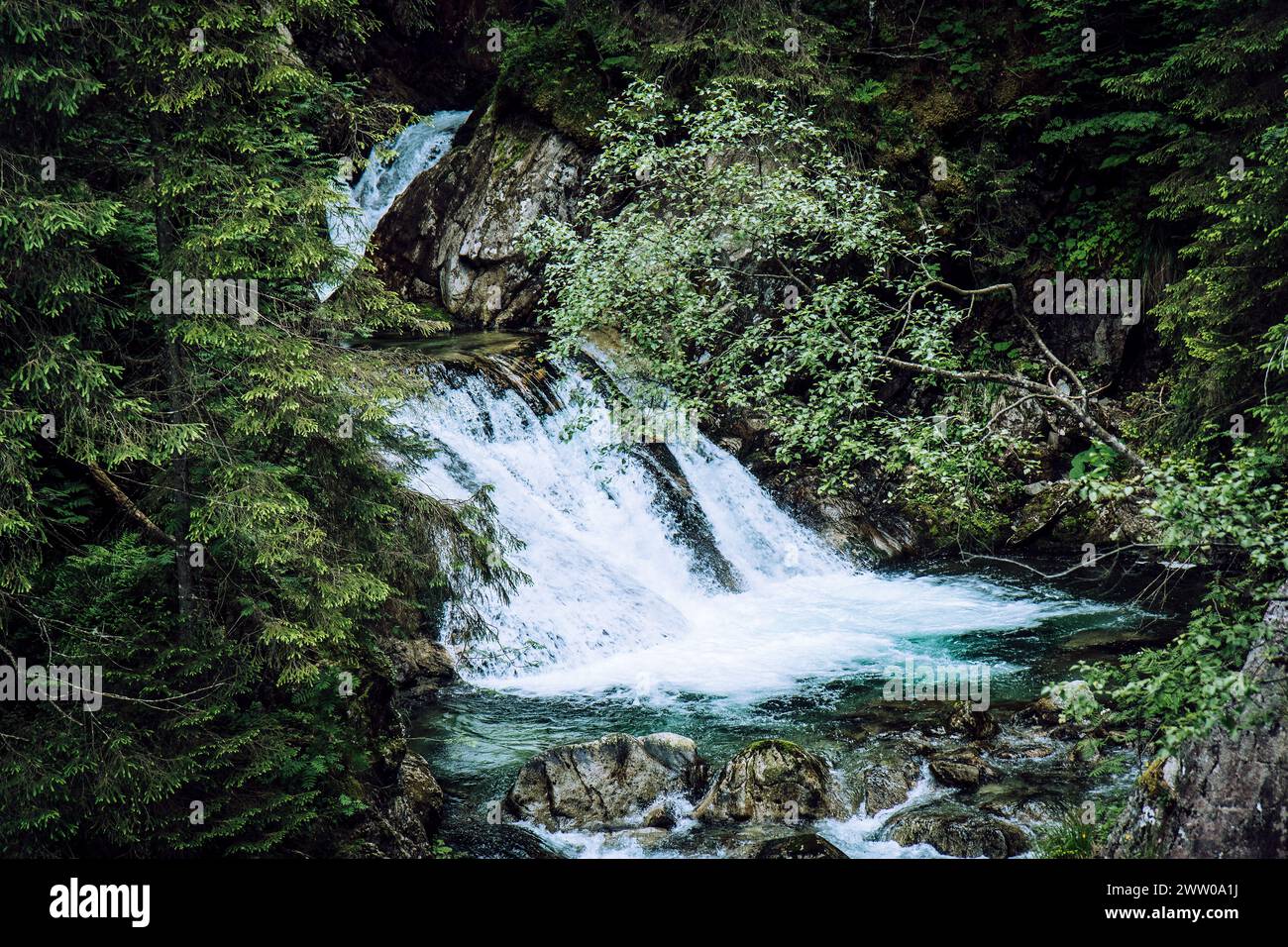 Water flowing down from waterfall hi-res stock photography and images ...