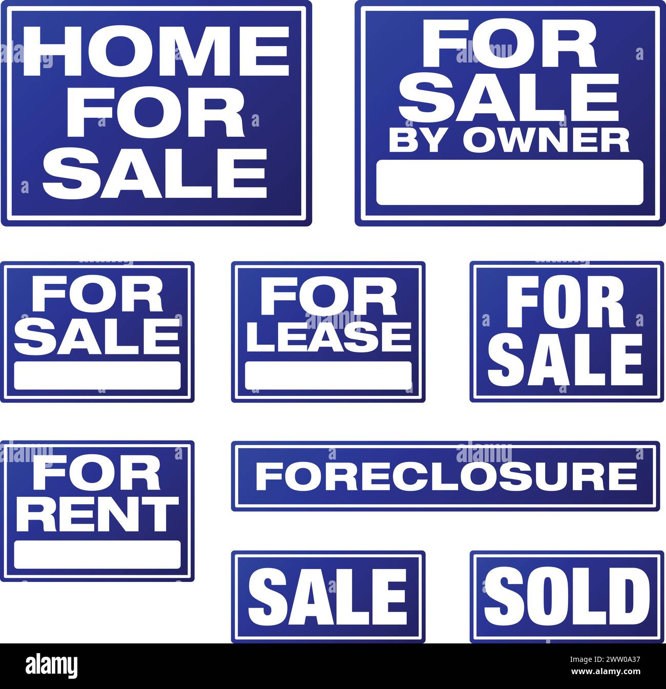 Real estate signage Stock Vector Images - Alamy