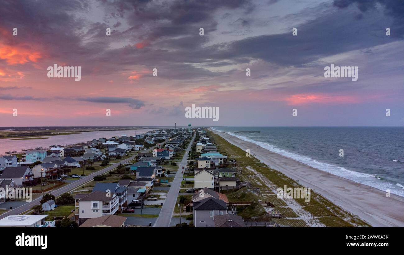 Topsail Beach, North Carolina Sunset Stock Photo - Alamy