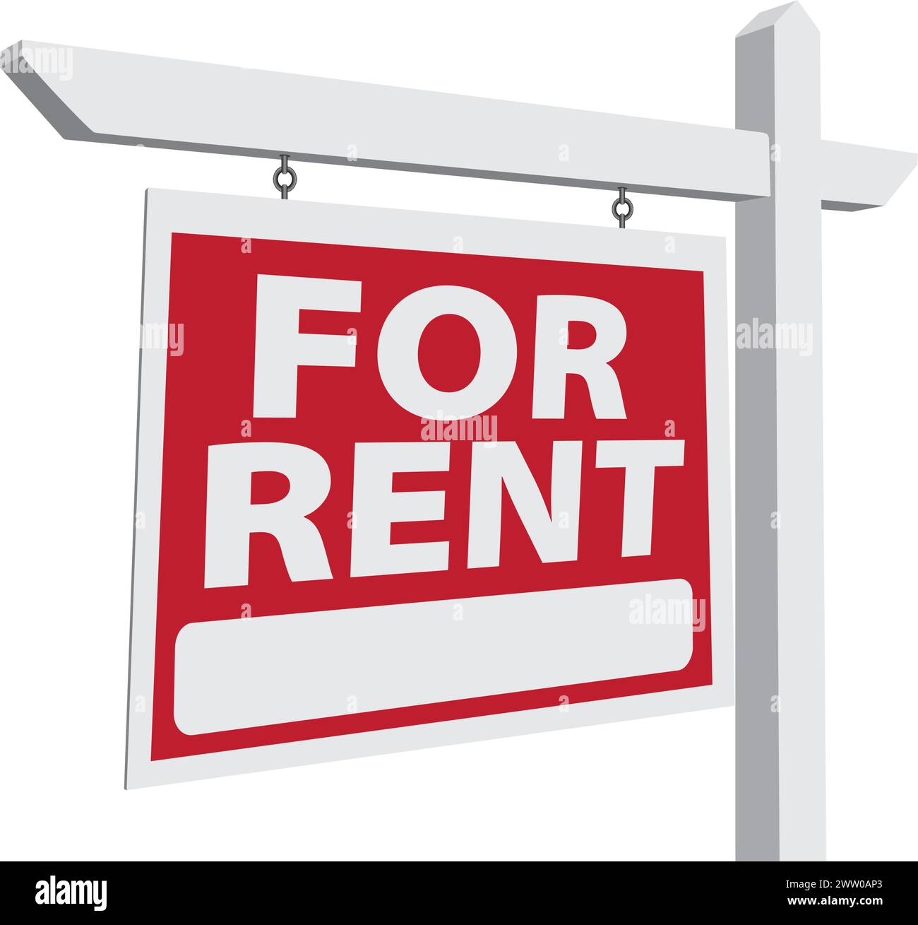 For Rent Vector Real Estate Sign Ready For Your Own Message Stock ...