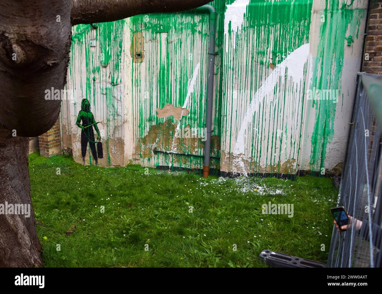 Banksy tree mural hi-res stock photography and images - Alamy