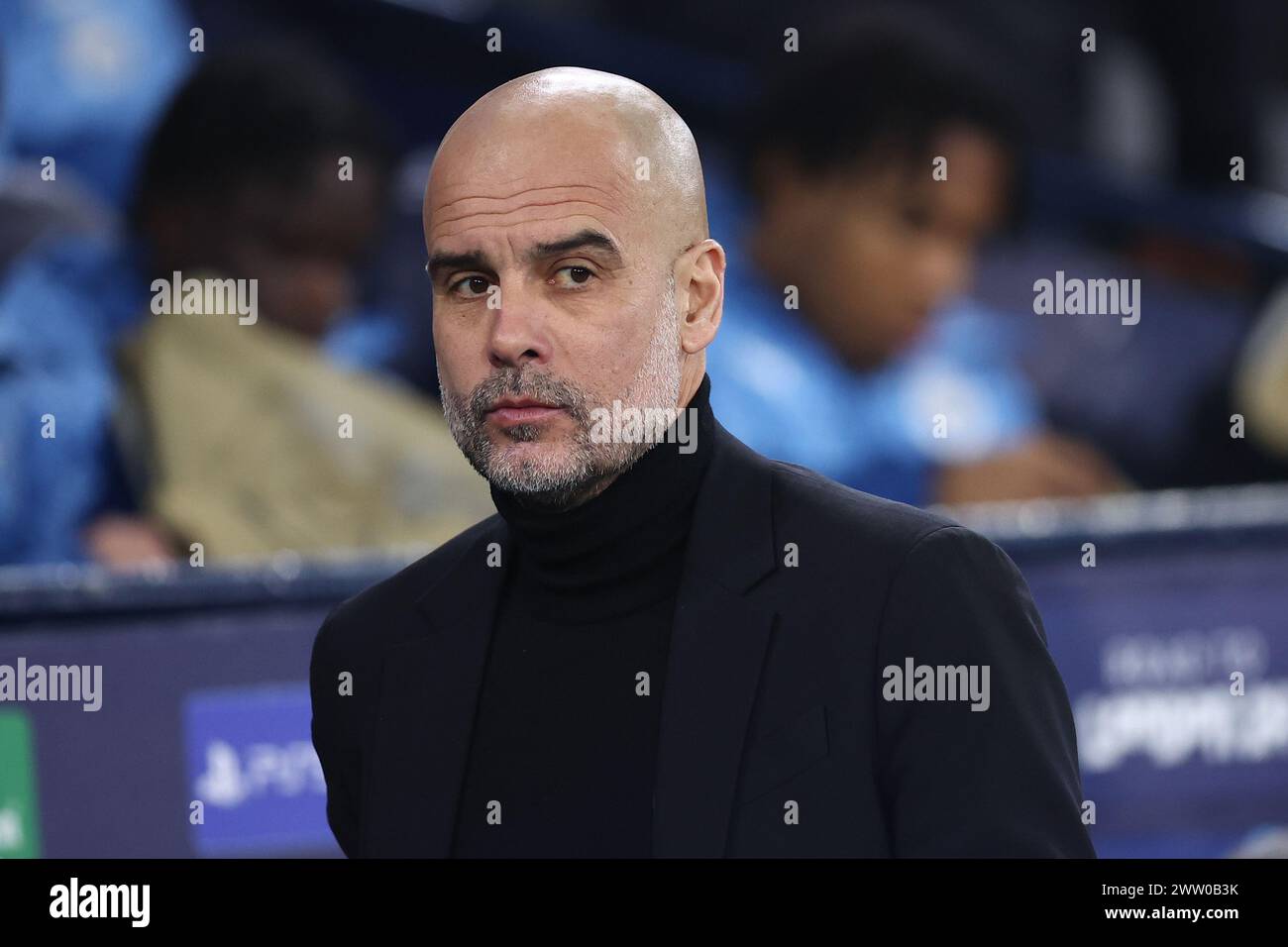 Manchester City Manager Pep Guardiola during the UEFA Champions League ...