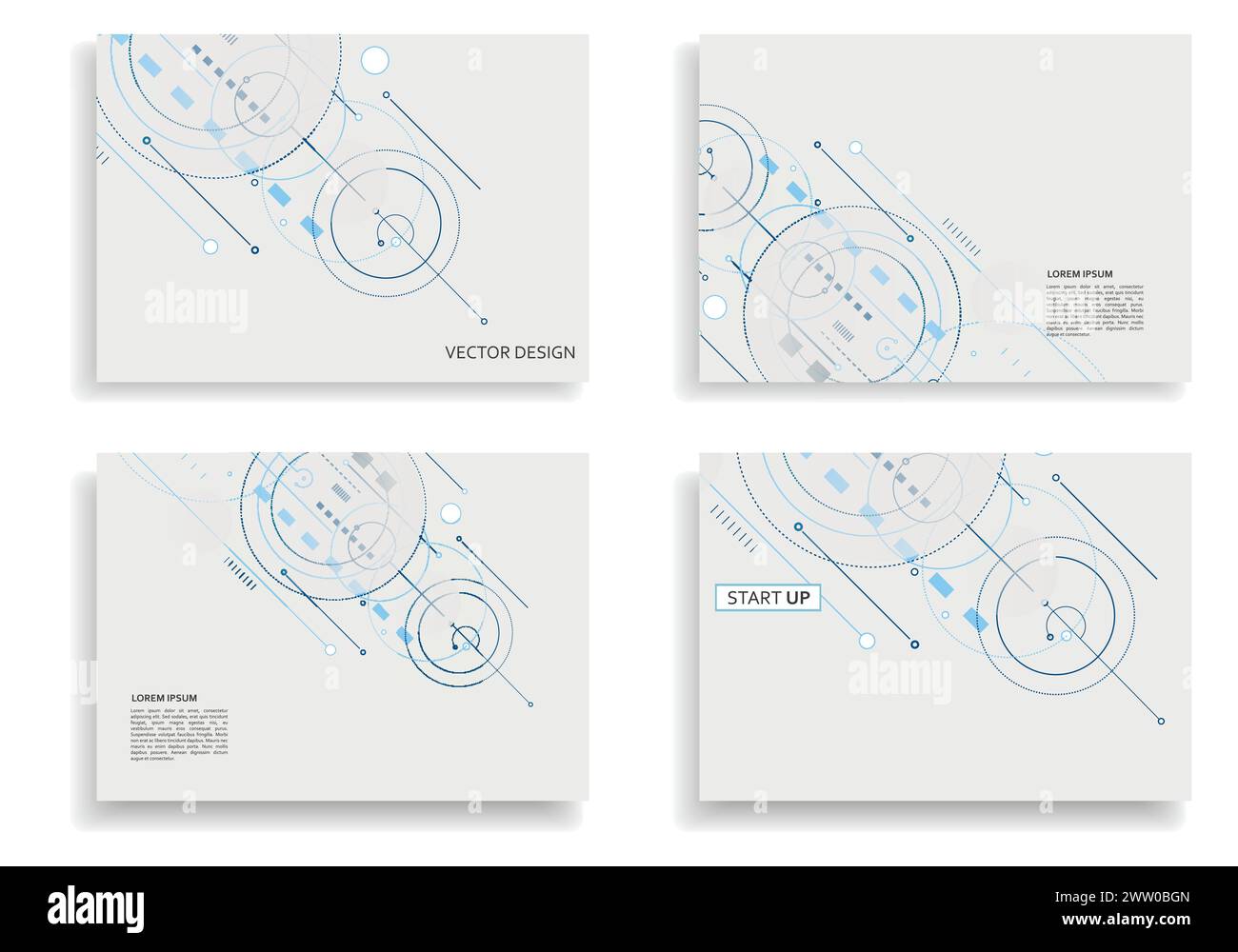 Arrow communication dynamic interface. Circles and lines and squares ...