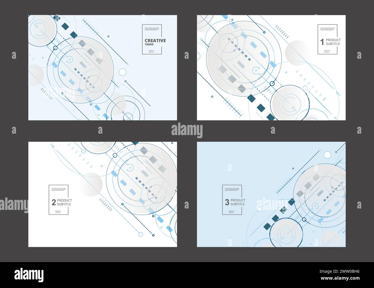 Arrow communication dynamic interface. Circles and lines and squares ...