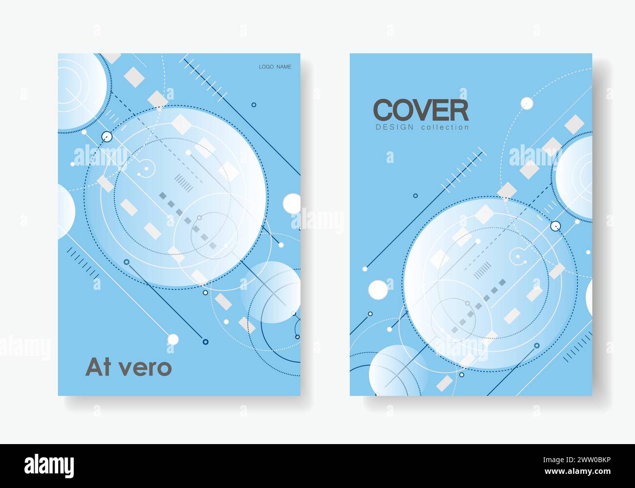 Arrow communication dynamic interface. Circles and lines and squares ...