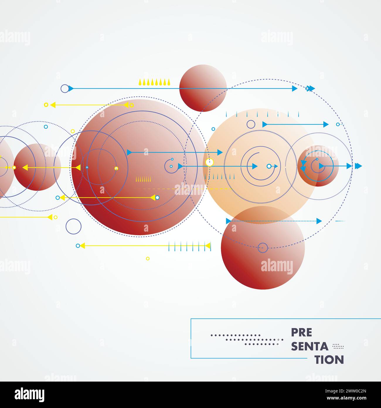 Vector Circles Abstract Design Connect Background Pattern Science With Dots And Lines And