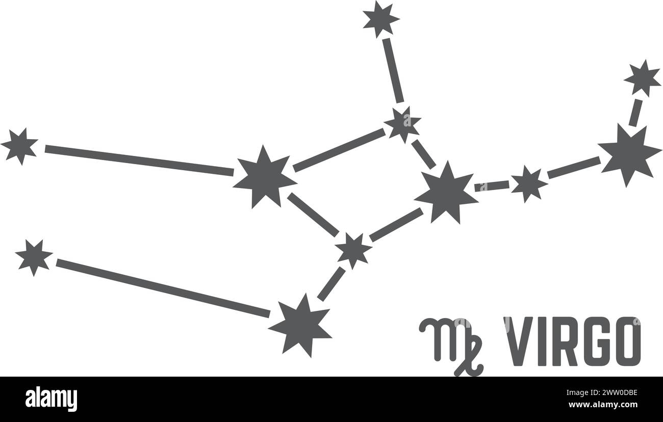 Virgo constellation. Esoteric zodiac mystery star symbol Stock Vector Image & Art - Alamy