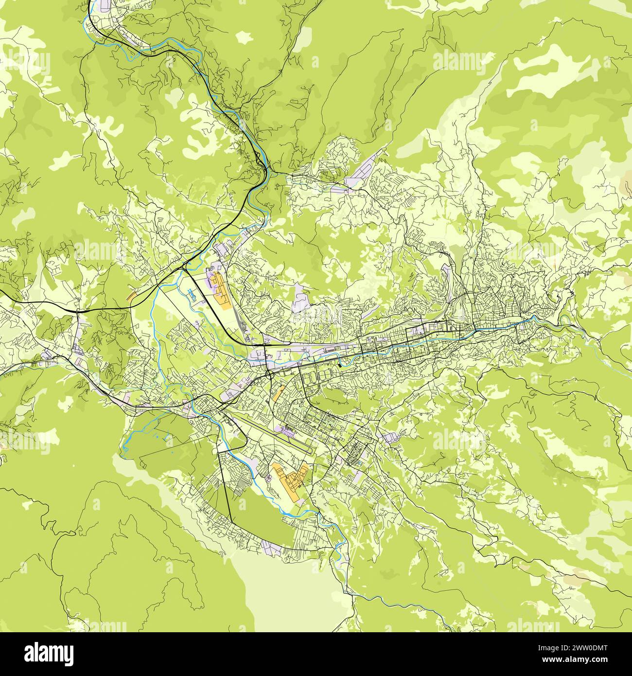 Map of sarajevo hi-res stock photography and images - Alamy