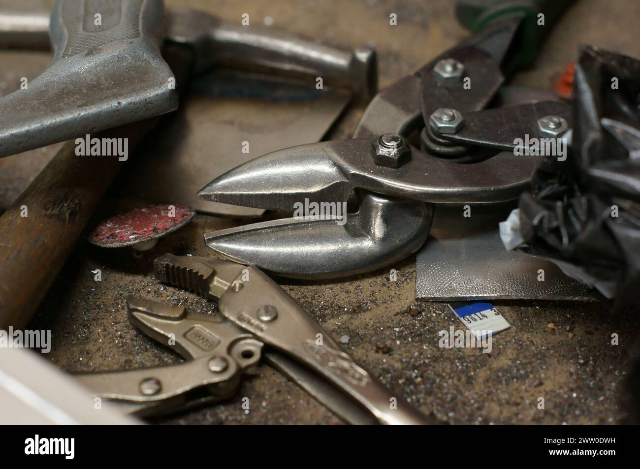 Selection of traditional hand tools for the automotive industry Stock ...