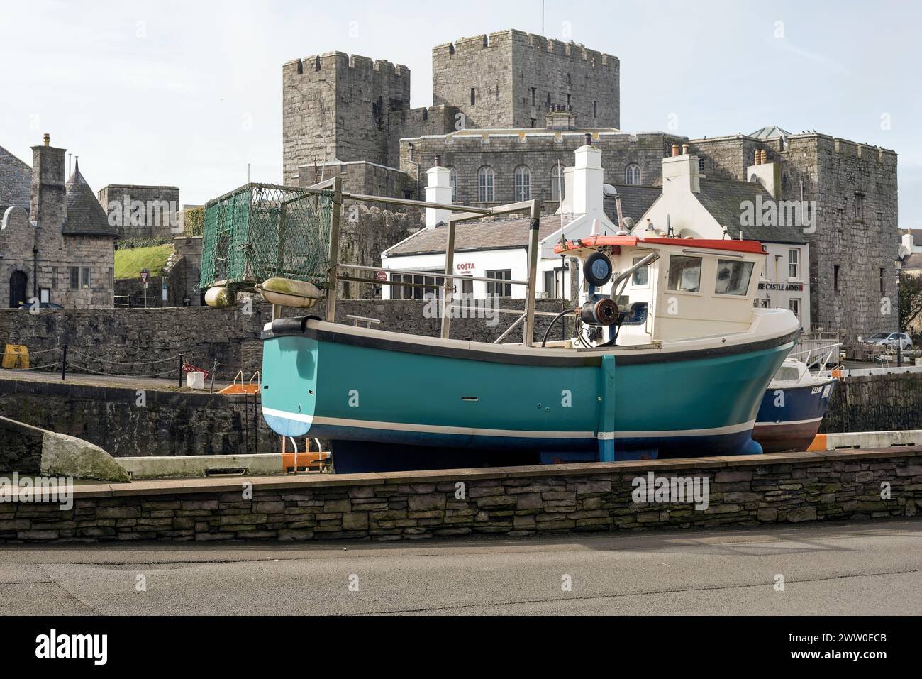 Castle Rushden, Castletown, Isle of Man Stock Photo - Alamy