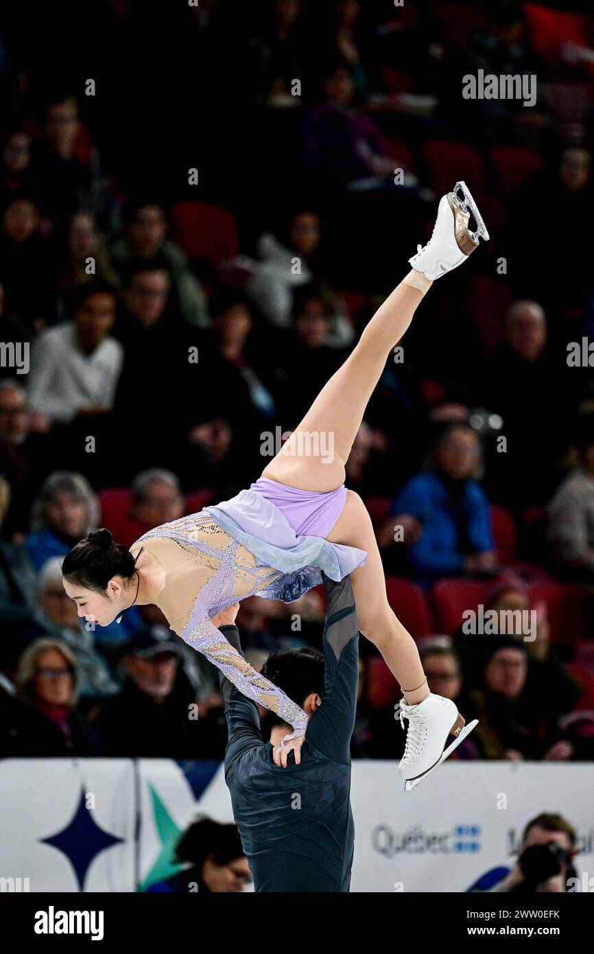 Cheng PENG & Lei WANG (CHN), during Pairs Short Program, at the ISU ...
