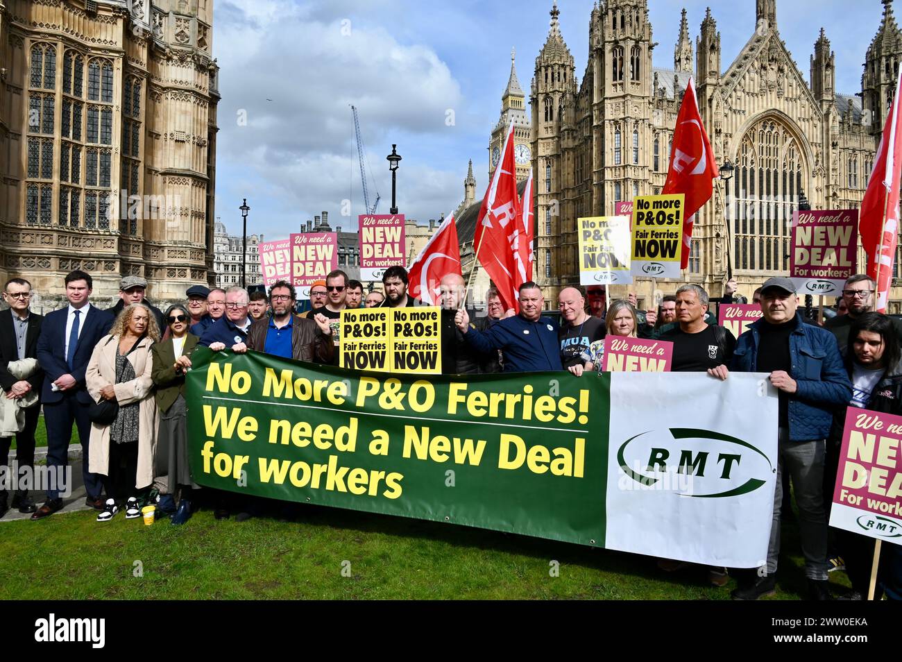 London, UK. RMT Union Rally in support of the 786 P & O Ferry Workers ...