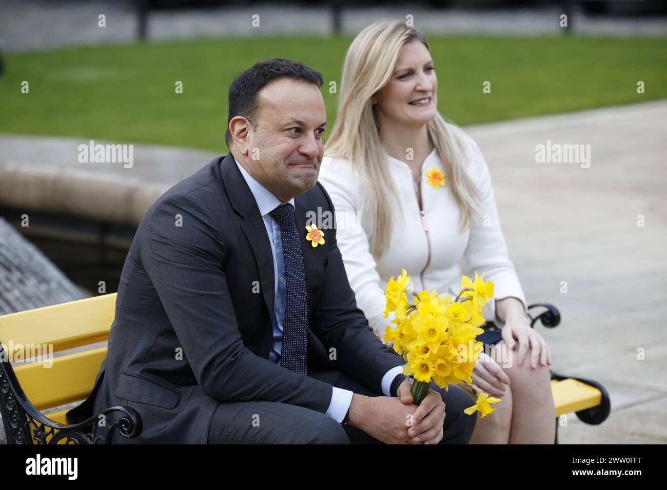 Taoiseach Leo Varadkar was joined by the Irish Cancer Society's CEO ...