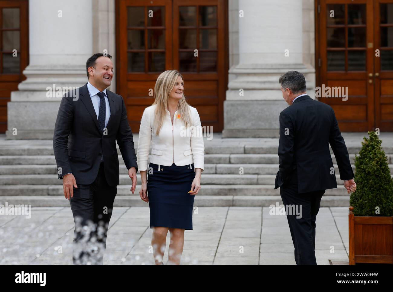 Taoiseach Leo Varadkar was joined by the Irish Cancer Society's CEO ...