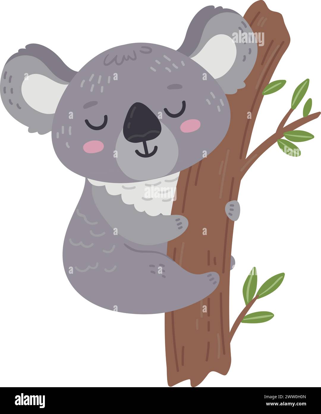 Cute koala sleeping on Stock Vector Images - Alamy