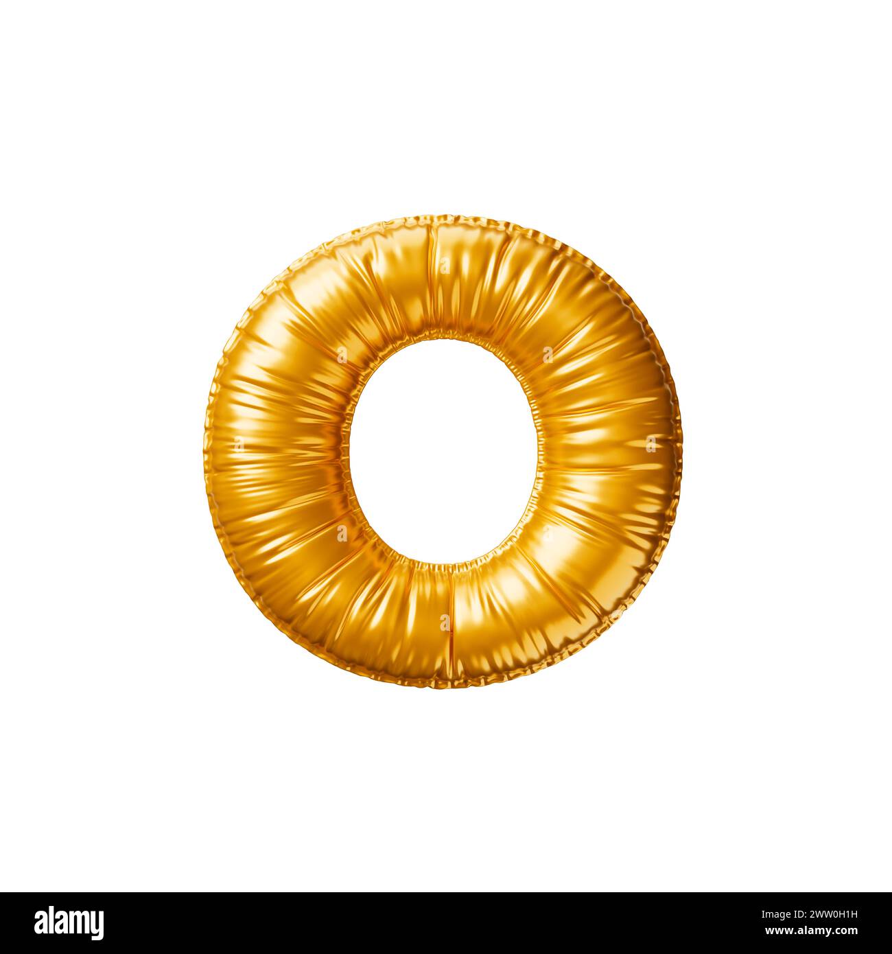 Golden balloon Letter O. 3d render illustration Stock Photo - Alamy