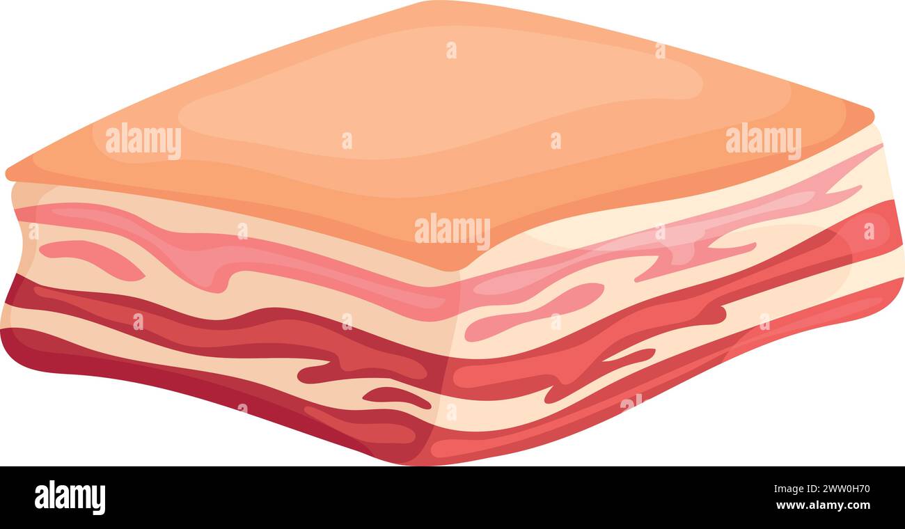 Bacon cartoon icon. Raw pork fresh meat Stock Vector Image & Art - Alamy