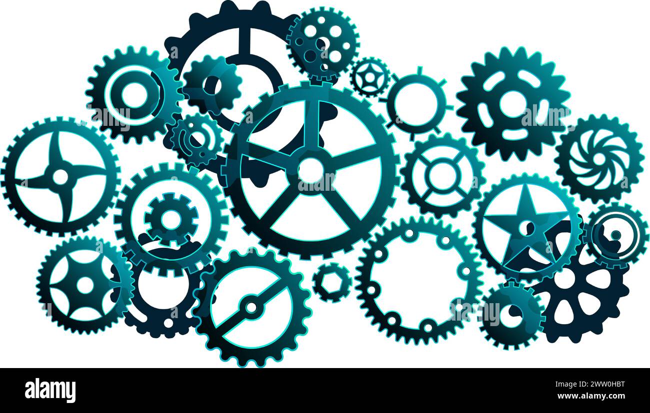 Mechanical gears. Technology icon. Engineering process work Stock ...