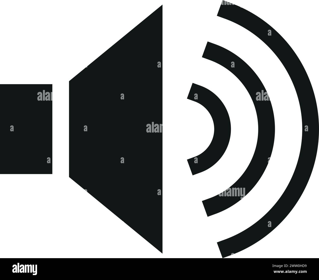 Sound symbol. Balck audio sign. Speaker icon Stock Vector Image & Art ...