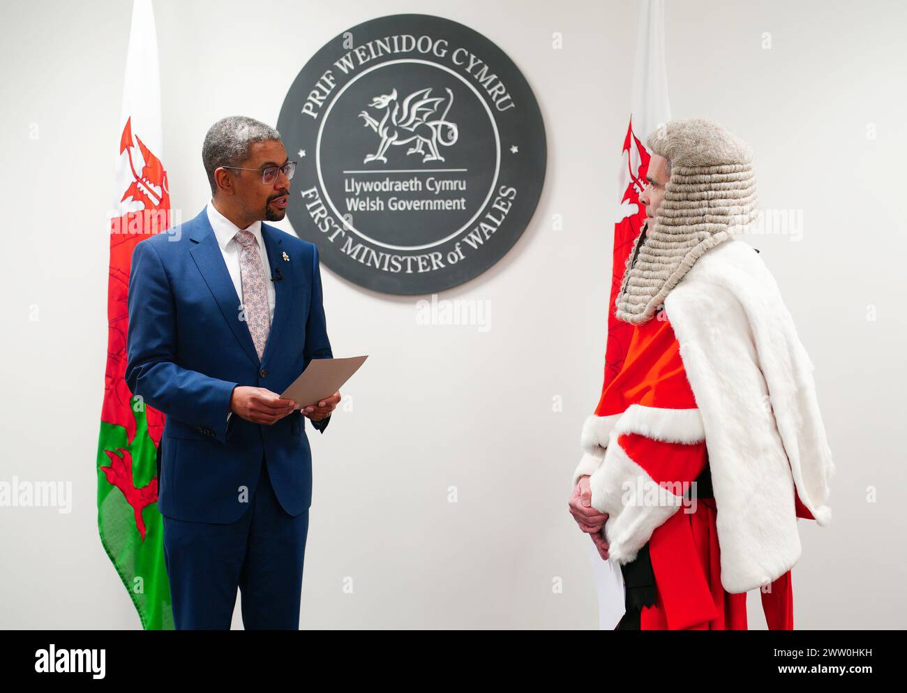 New First Minister of Wales Vaughan Gething with Justice Martin ...