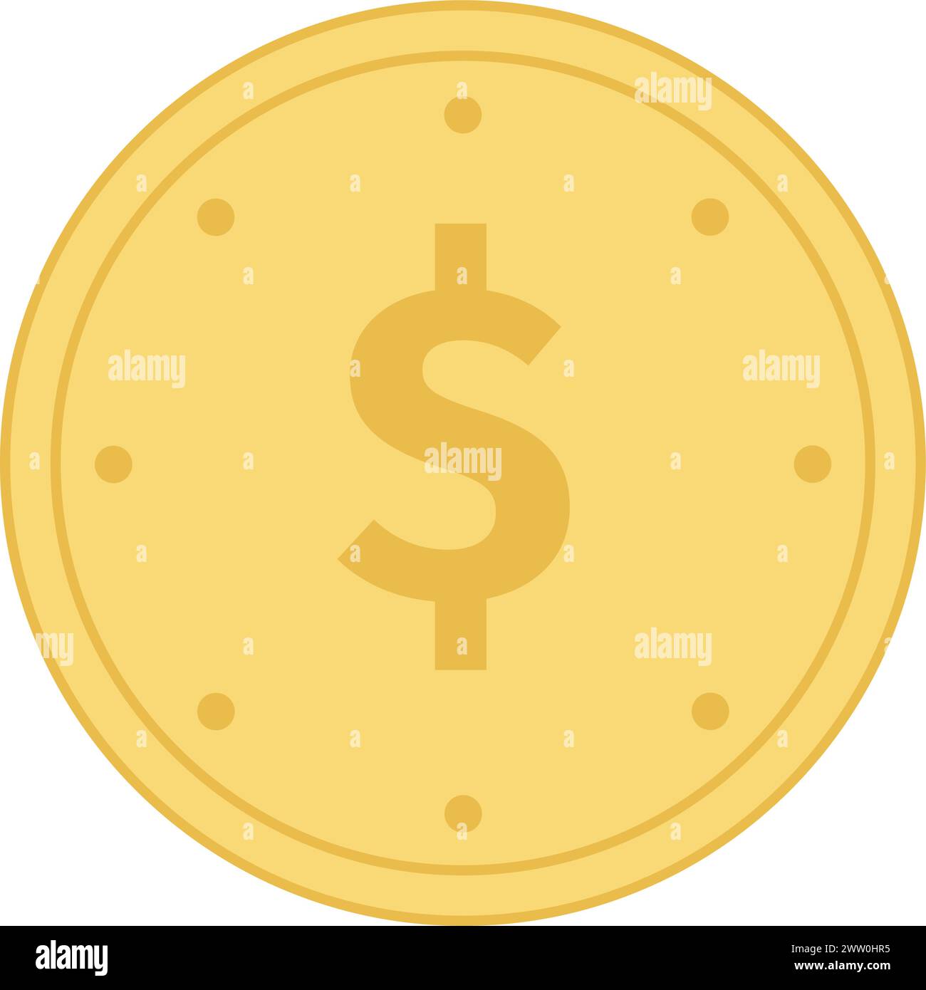 Dollar coin color icon. Currency symbol. Money sign Stock Vector Image ...