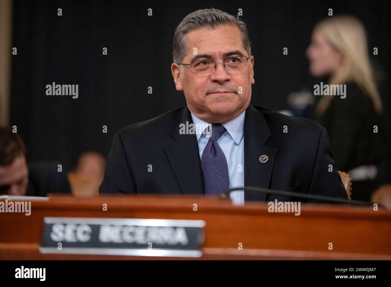 Health and Human Services Secretary Xavier Becerra attends a hearing of ...