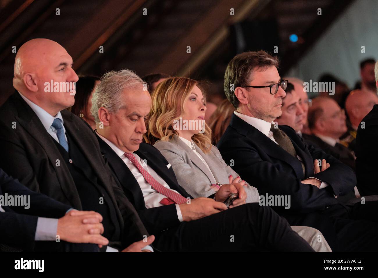 il Ministro della Difesa Guido Crosetto, il Ministro dell'interno Matteo Piantedosi, il ...