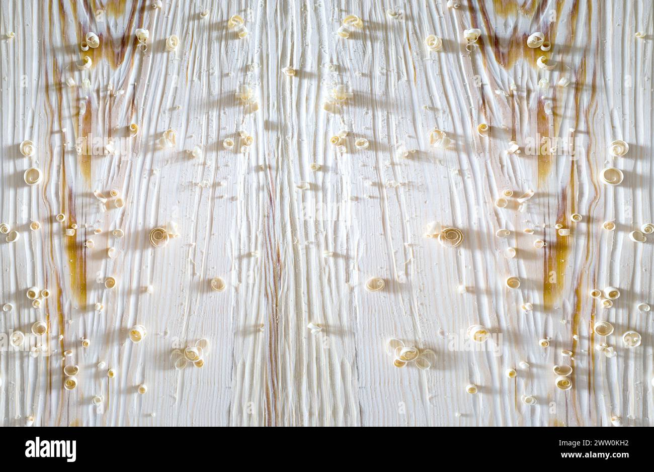 white structure of a pine on board with sawdust Stock Photo - Alamy