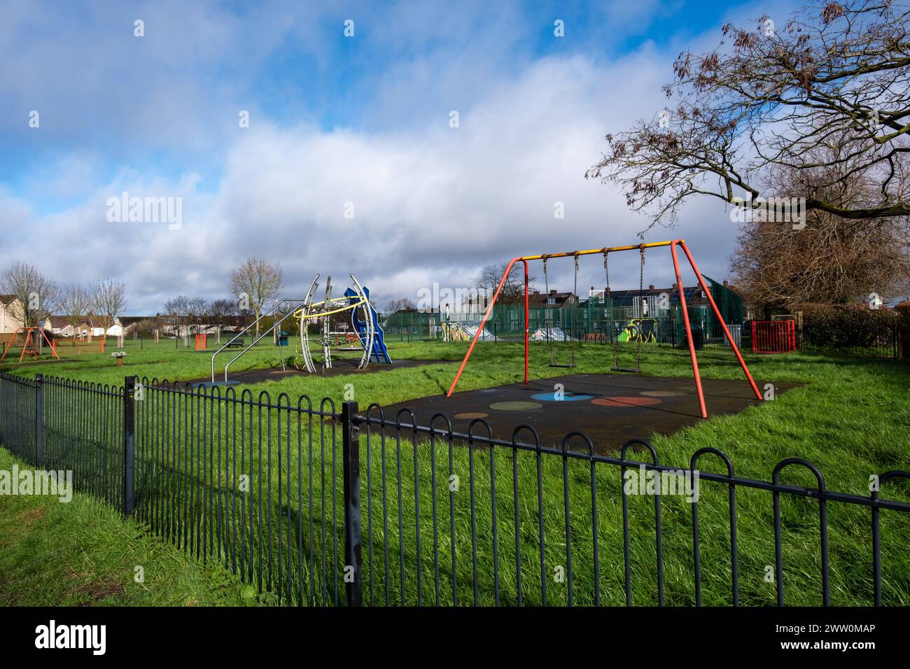 Court Road Play Area, Kingswood, Bristol, UK Stock Photo - Alamy