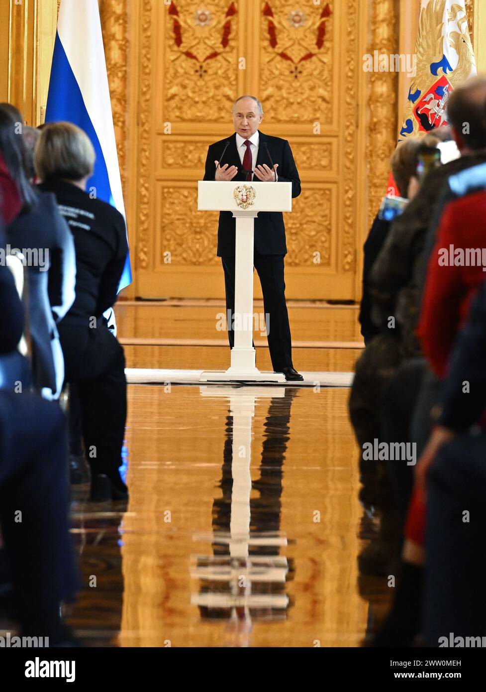 Moscow, Russia. 20th Mar, 2024. Russian President Vladimir Putin during ...