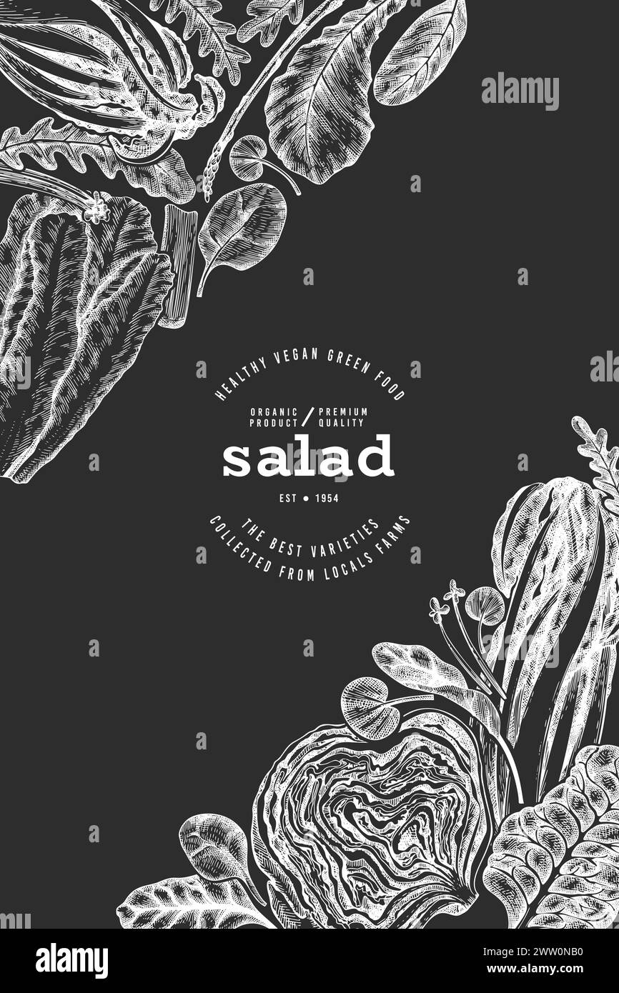 Kale plant illustration Black and White Stock Photos & Images - Alamy