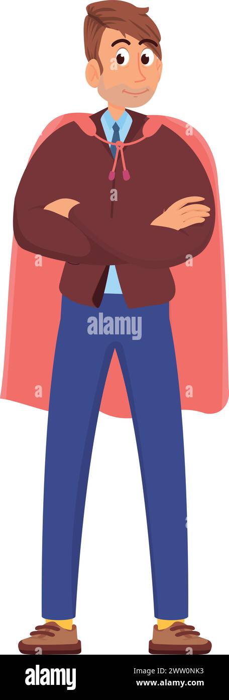 Office superhero man. Work superpower cartoon character Stock Vector ...