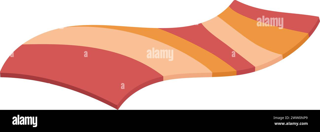 Striped soft carpet. Cartoon textile rug icon Stock Vector Image & Art ...