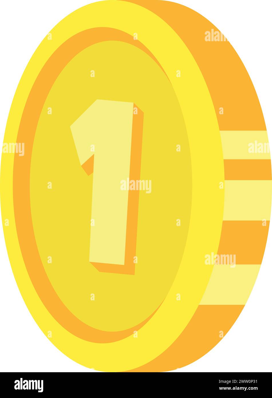 Golden coin cartoon icon. Money color symbol Stock Vector Image & Art ...