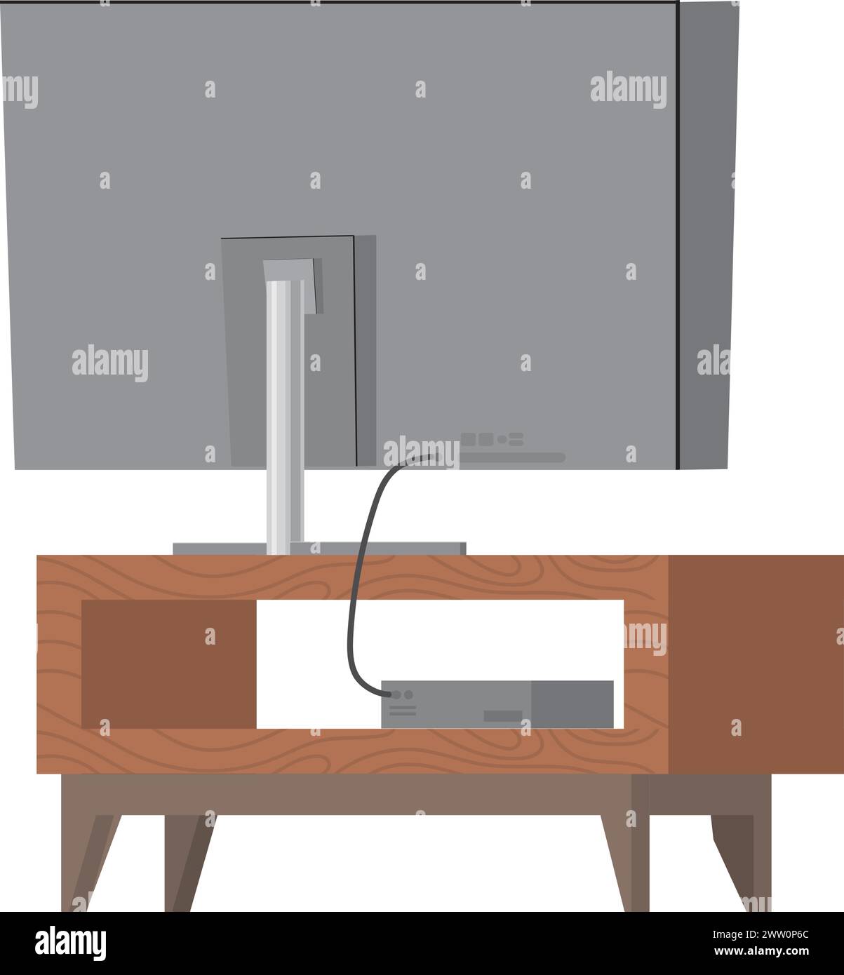 Family watching tv back view Cut Out Stock Images & Pictures - Alamy