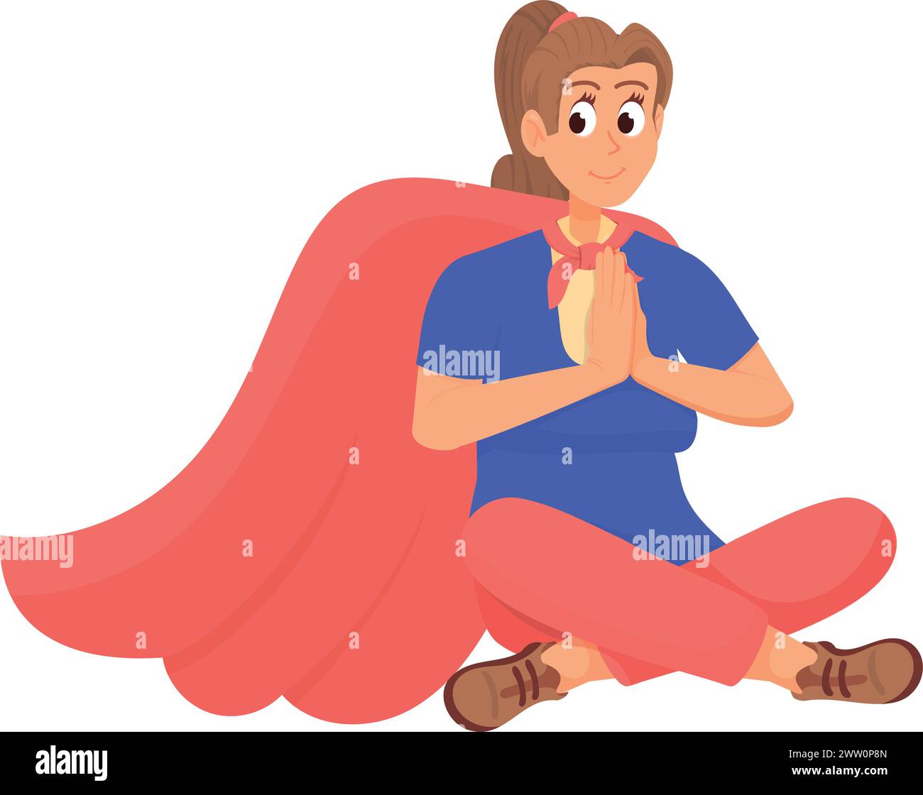 Calm woman sit in Stock Vector Images - Alamy
