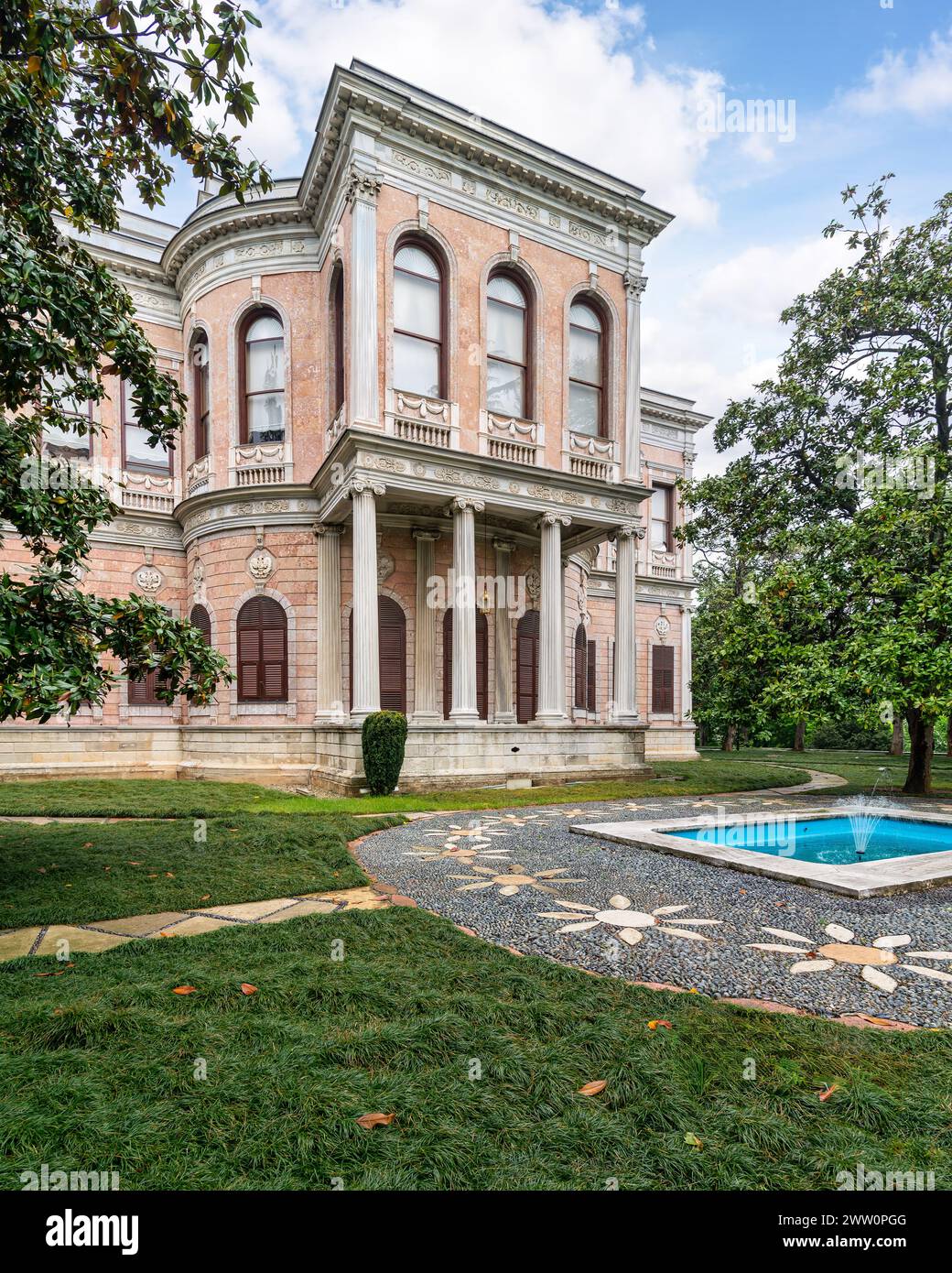 Historic Ottoman 19th century Mecidiye Pavilion, located in Beykoz ...