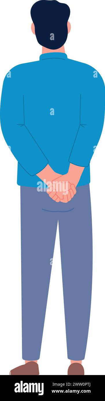 Man back view. Male person looking forward Stock Vector Image & Art - Alamy
