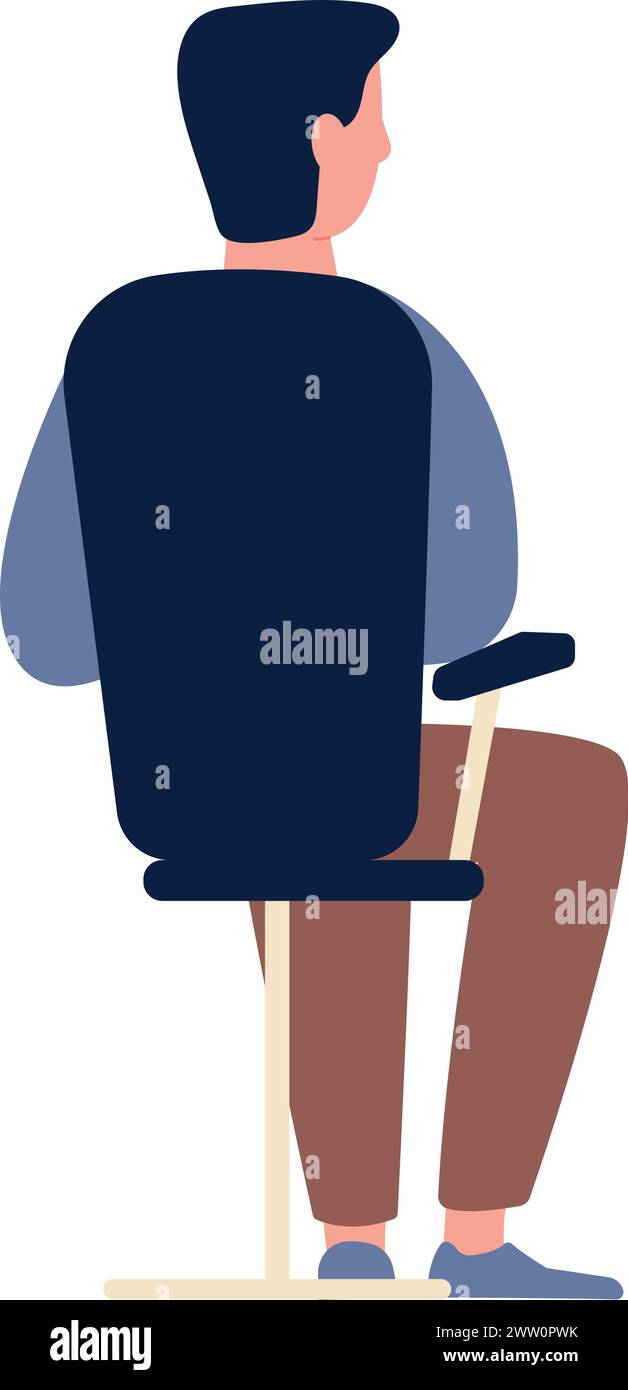 Sitting chair back view Stock Vector Images - Alamy