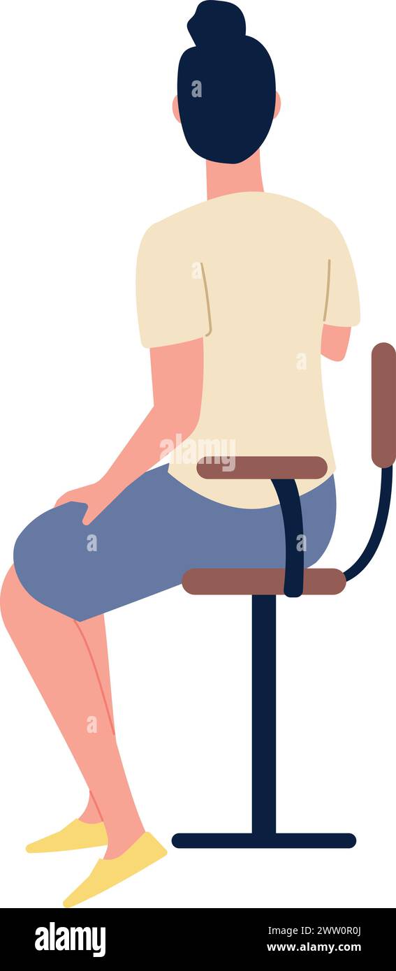 Sit back view Stock Vector Images - Alamy