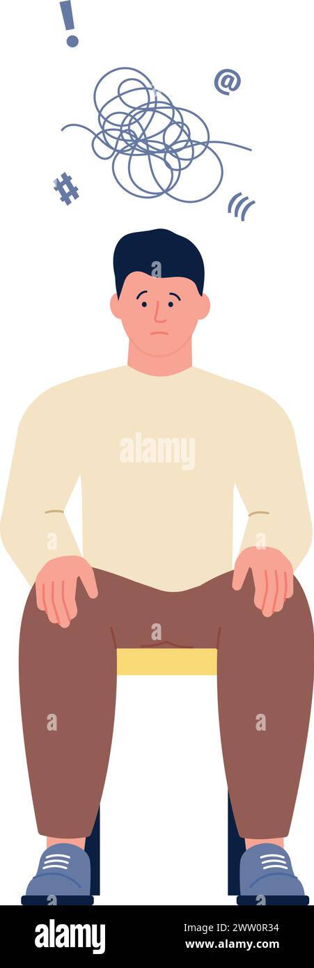 Lonely young man in Stock Vector Images - Alamy