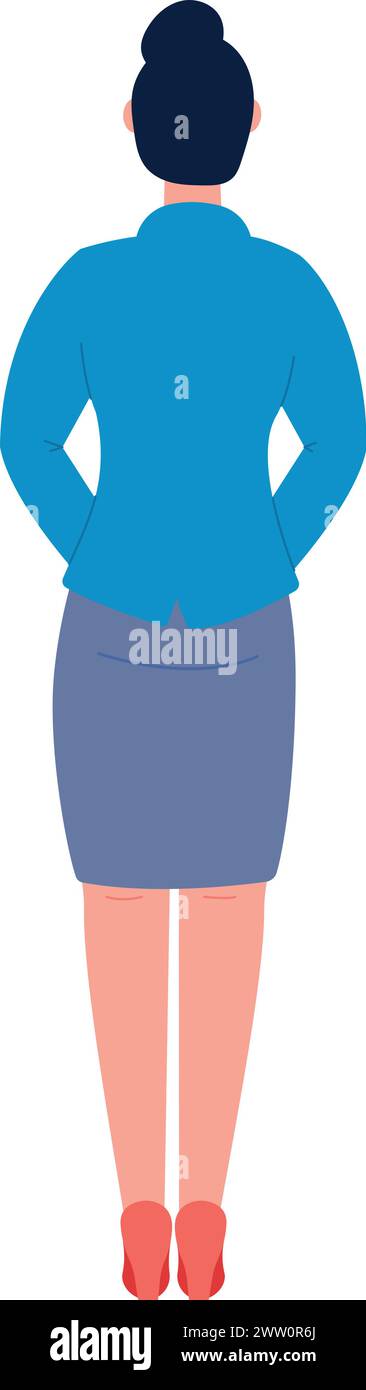 Woman in business suit back view Stock Vector Images - Alamy