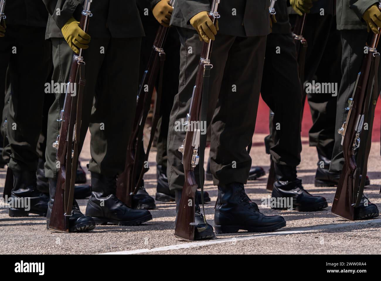 Turkish soldiers taking the oath at the military swearing-in ceremony ...