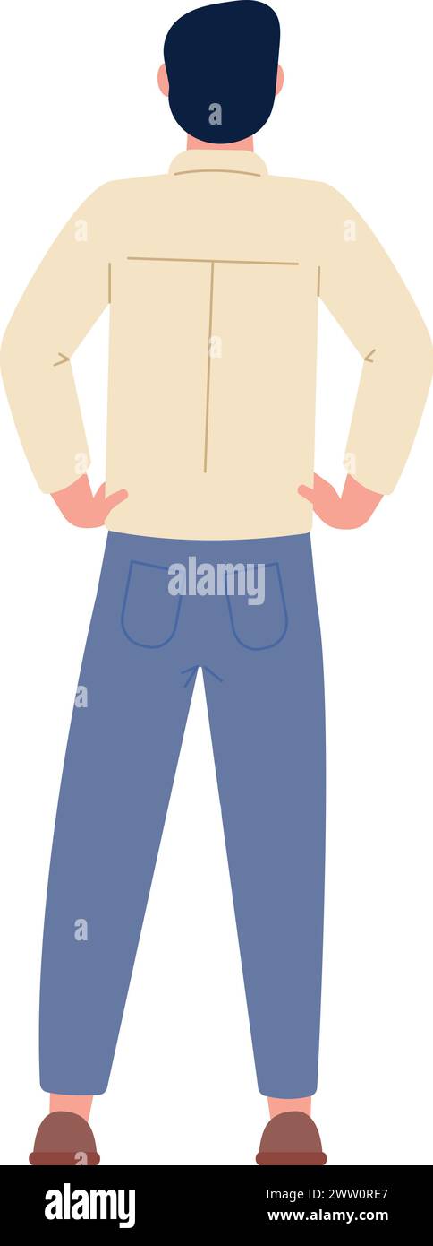 Rear view student Stock Vector Images - Alamy